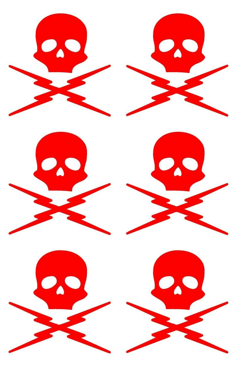 Death Proof Skull Vinyl Decals Phone Helmet Small Stickers Set of 6 ...