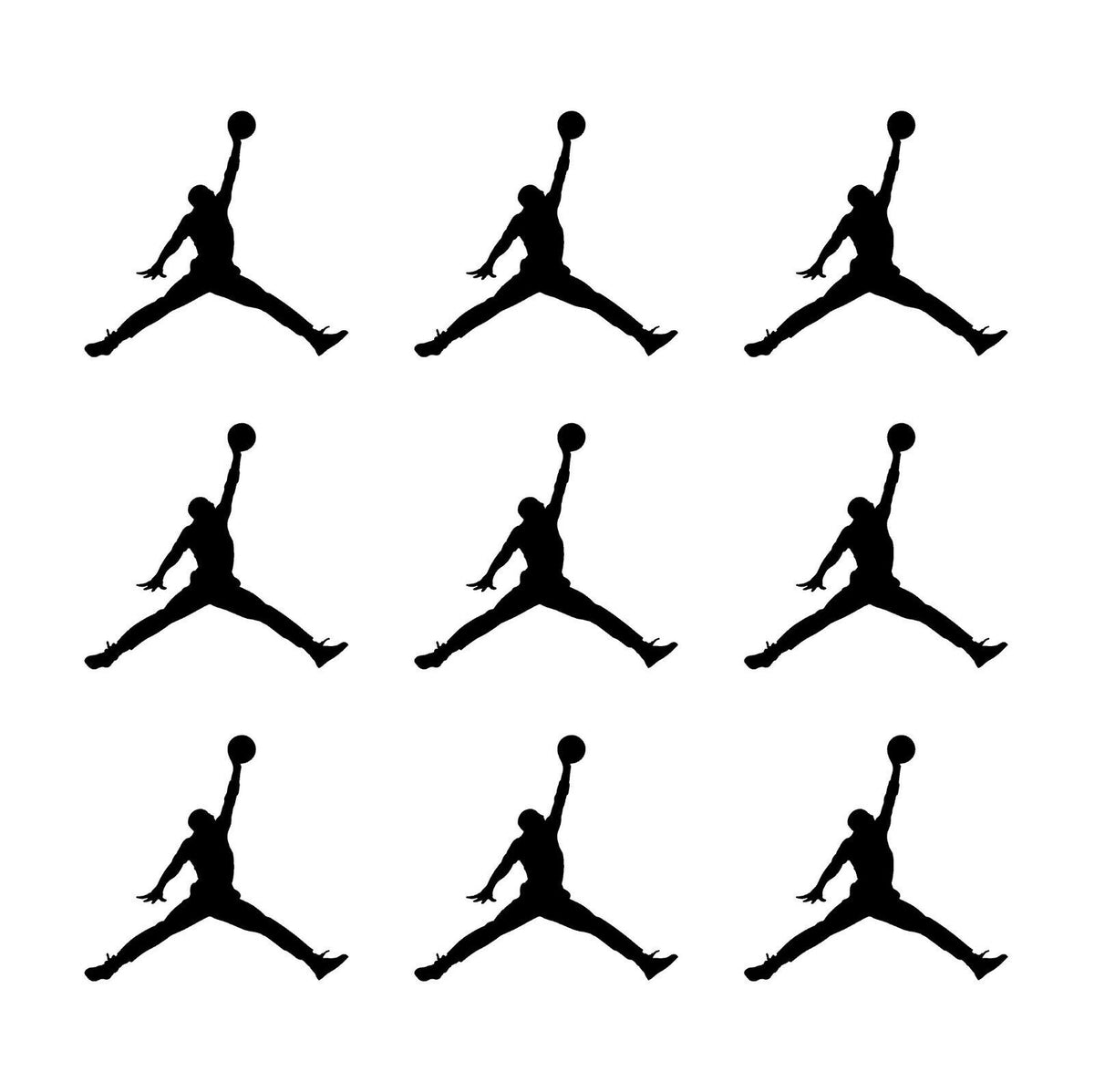 Air Michael Jordan Jumpman Logo vinyl decal MJ Die Cut Sticker Set of ...