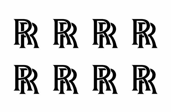 Rolls Royce Logo Vinyl Decals Phone Laptop Dash Small 1" Stickers Set ...