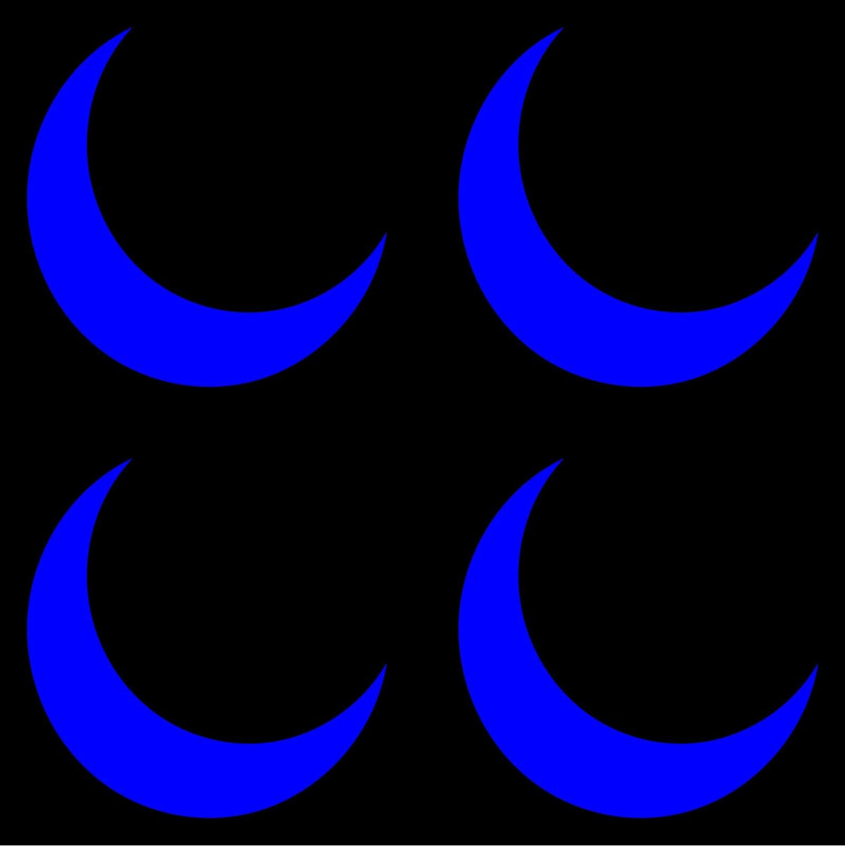 Small moon Symbol Vinyl Decals set of 4 crescent moon Stickers Sheet ...
