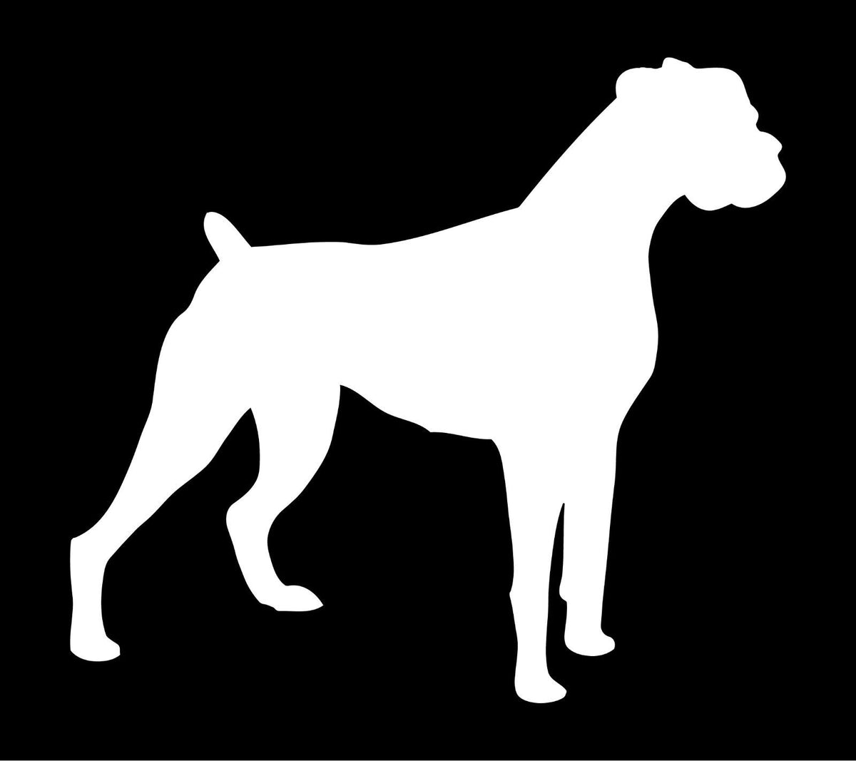 Boxer Vinyl Decal Car Window Laptop Dog Silhouette Sticker – Kandy ...