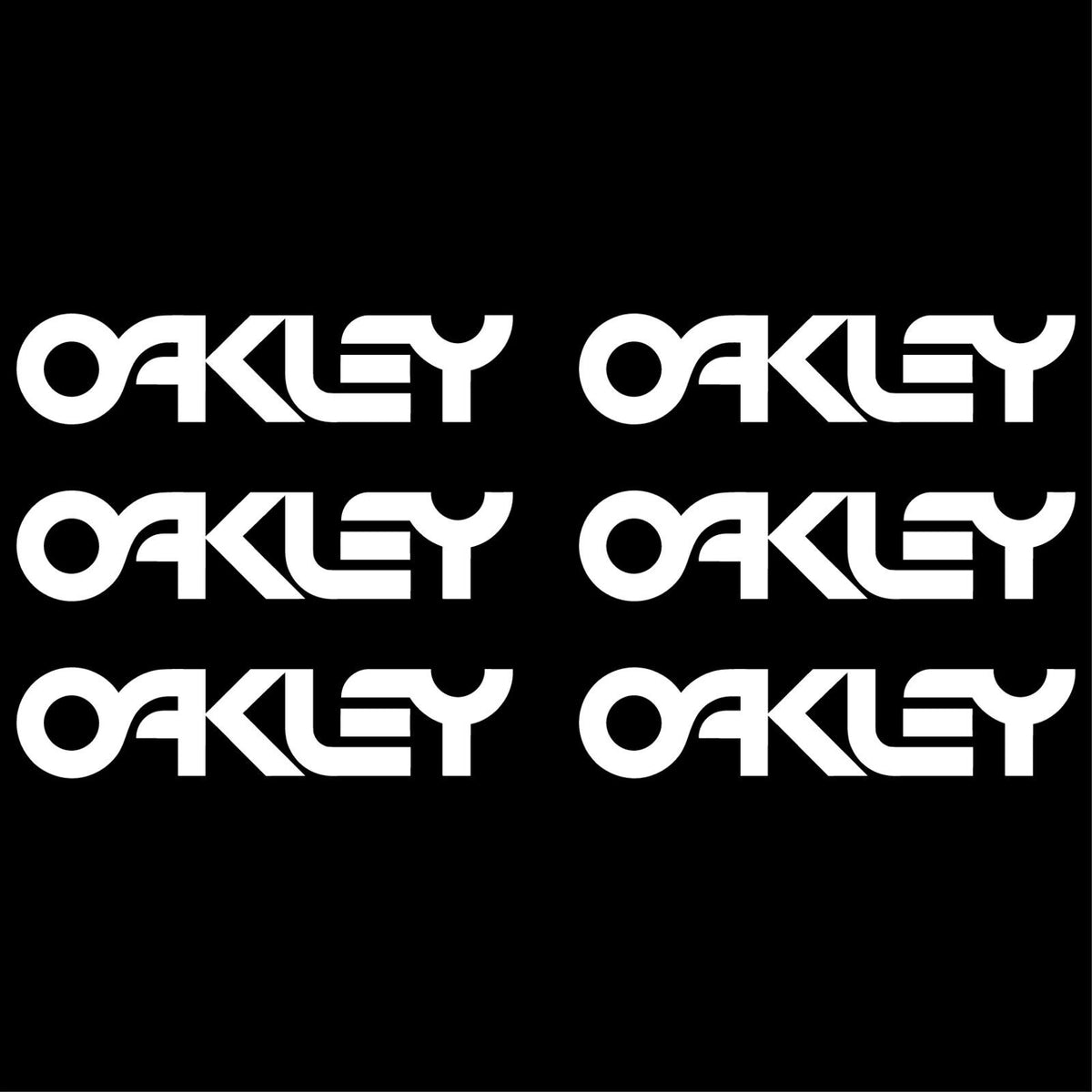 Oakley Logo Vinyl Decal Laptop Car Window small set of 6 small Sticker ...