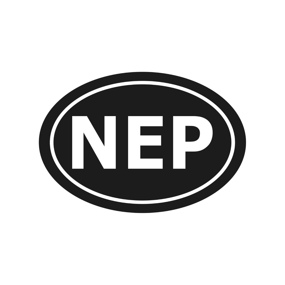 NEP Nepal country initials Vinyl Decal Window Oval NEP Laptop Sticker ...