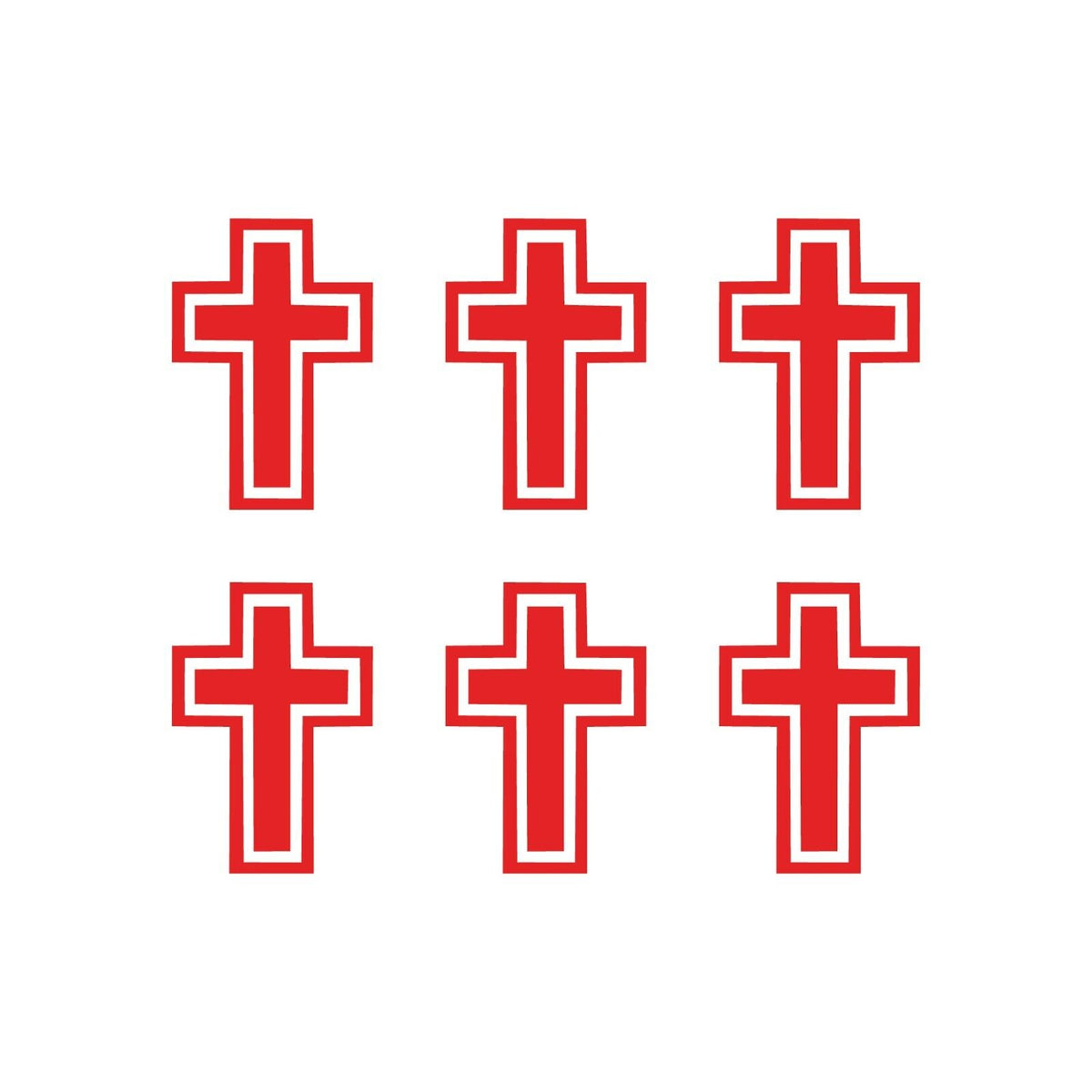 Christian Cross Vinyl Decals Stickers Set of 6 – Kandy Vinyl Shop