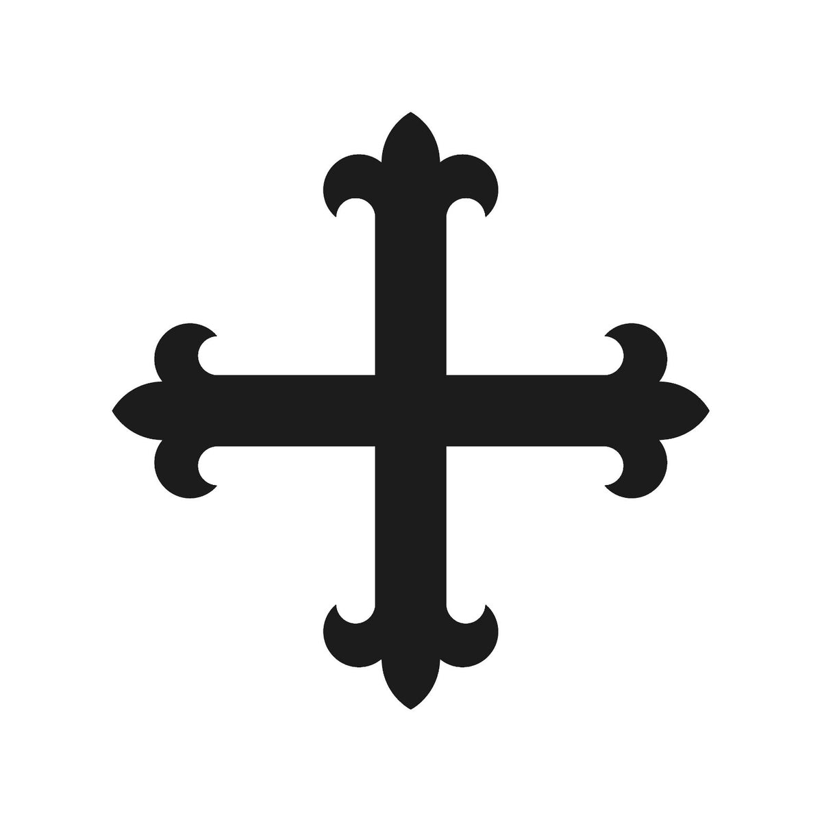 Cross Flory Vinyl Decal Cross Cross Fleury Christian Religious symbol ...
