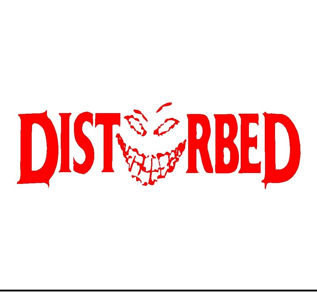 DISTURBED Vinyl Decal Car Window Laptop Guitar Metal Band Logo Sticker ...