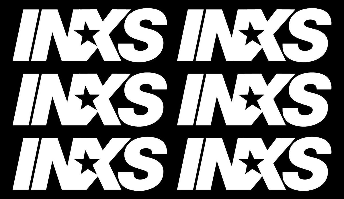 set of 6 small INXS band Logo Vinyl Decal Laptop phone Speaker Sticker ...