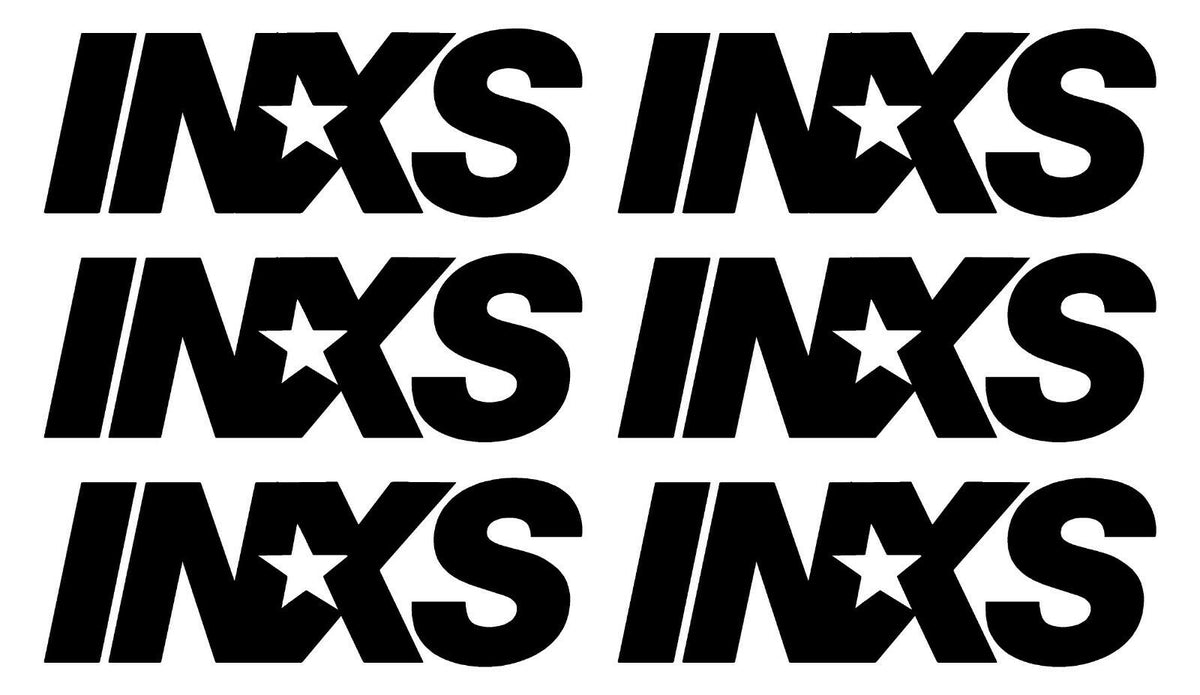 set of 6 small INXS band Logo Vinyl Decal Laptop phone Speaker Sticker ...