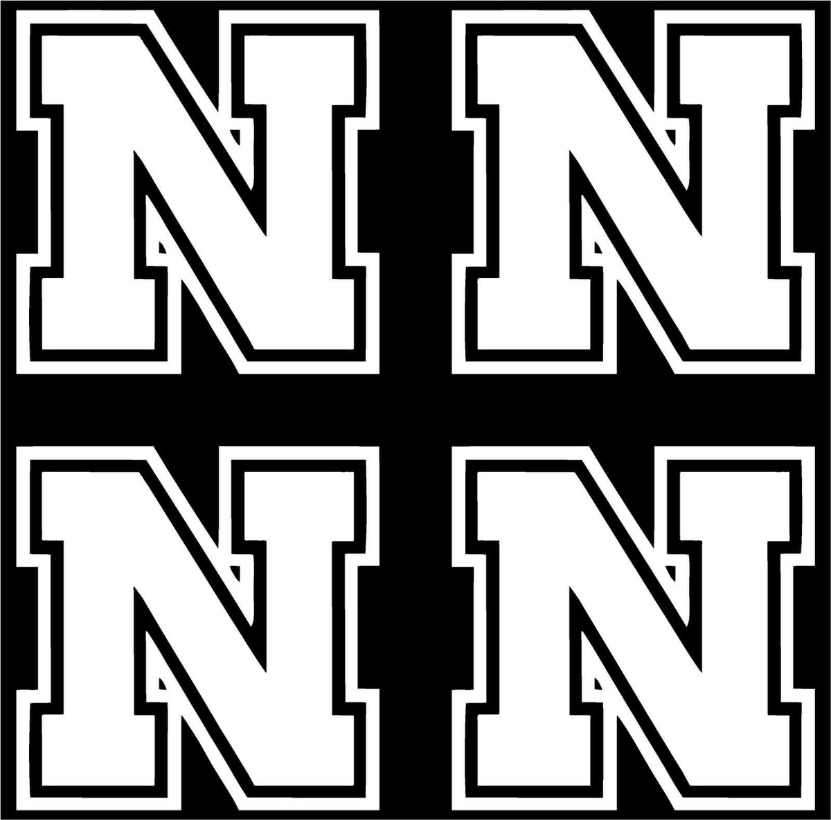 Nebraska Cornhuskers Logo Vinyl Decal Laptop Car Window set of 4 small ...